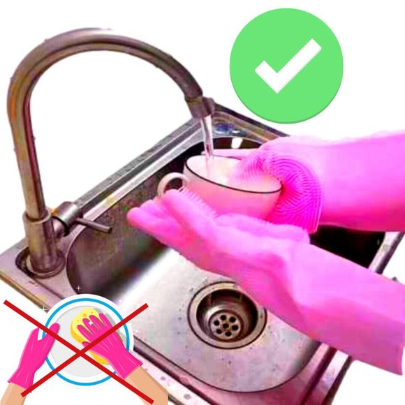 Kitchen | Magic Dish Washing Gloves Scrubbing Gloves Better Than Vinyl ...